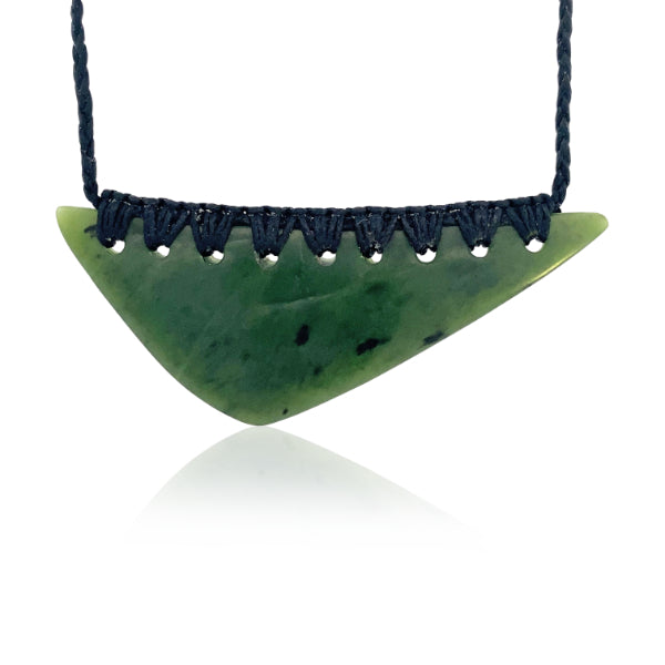 NZ pounamu greenstone bound triangle breastplate – Showcase Jewellers ...