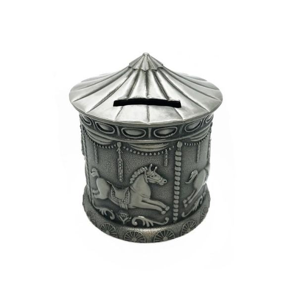 Carousel money box in pewter – Showcase Jewellers Te Awamutu